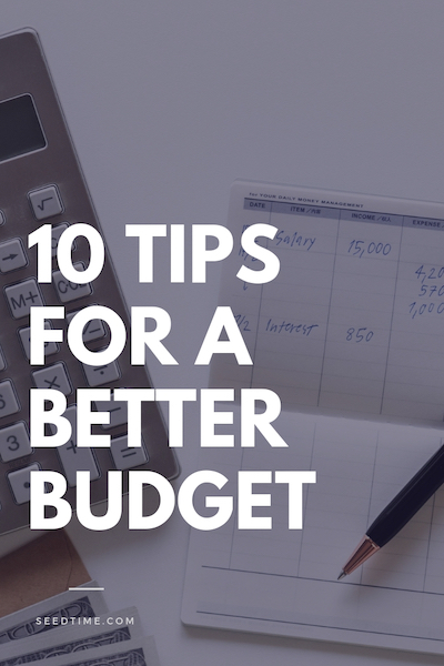 10 tips for a better budget