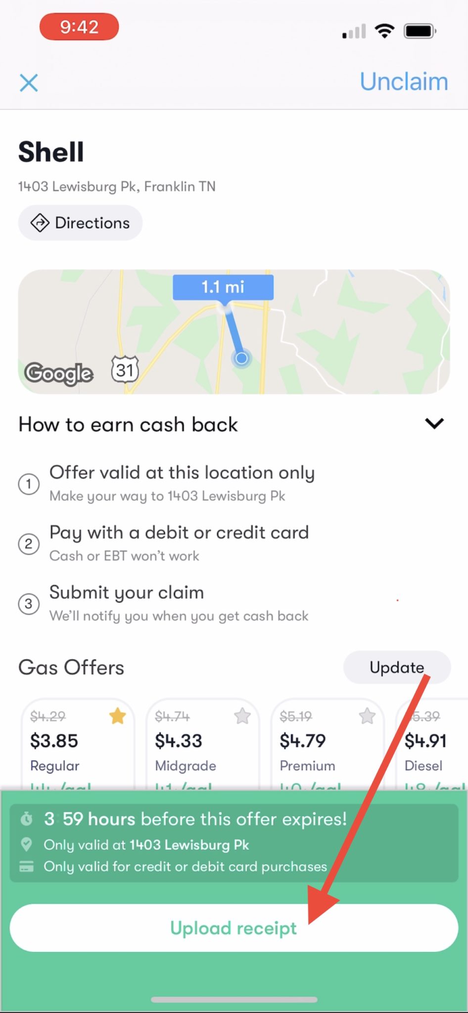 Upside App review (to save money on gas)