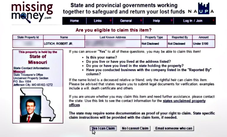 How To Find Unclaimed Money